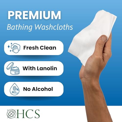 HCS Bulk Adult Wipes, Extra Large - Bathing Wipes for Adults, Rinse ...