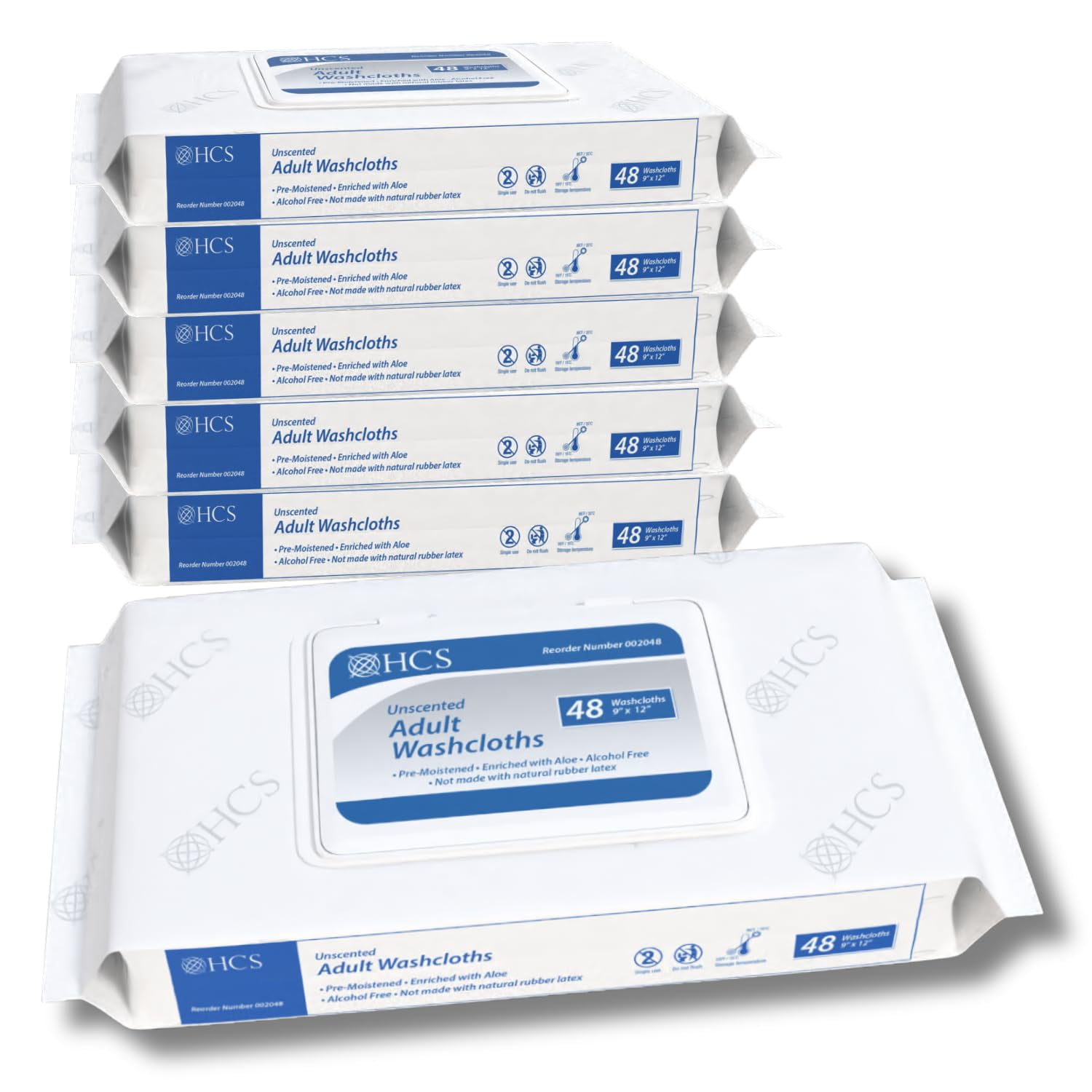 HCS Extra Large Adult Wipes - Elderly, Incontinence - (288) Body Wipes ...