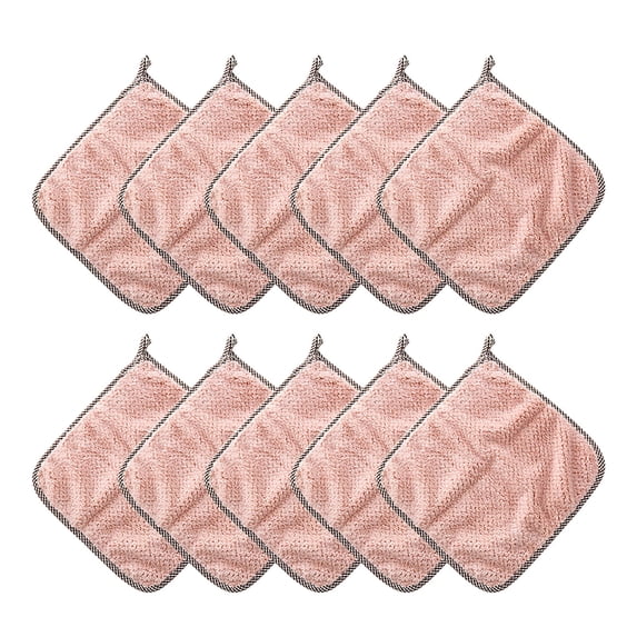 HCTSHG 10PCS Kitchen Cleaning Rags Can Be Hung Coral Velvet Rags ...