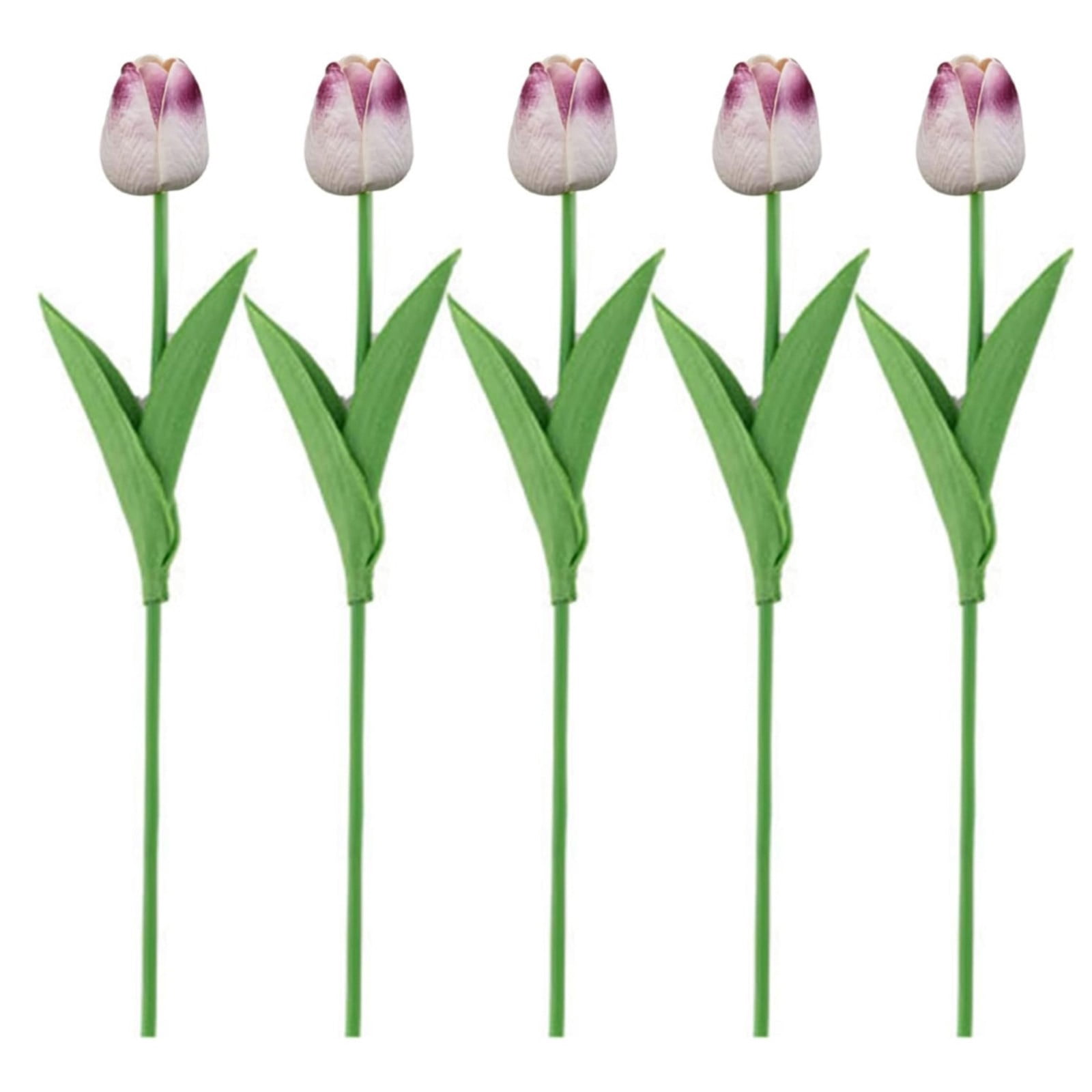HCTSHG 5 Pcs Tulips Fake Flowers PU Faux Flowers Artificial Tulips ...