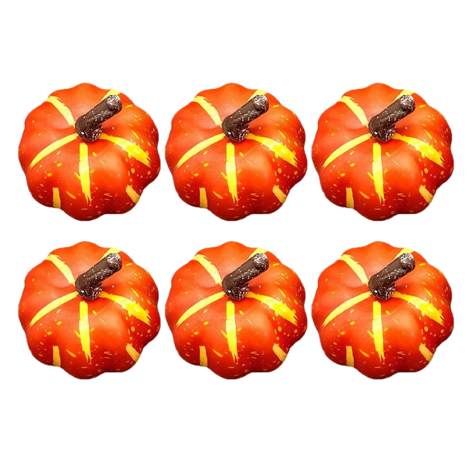 HCTSHG 6/12 Pcs Artificial Pumpkins Fall Decorations, Mini Small Fake ...