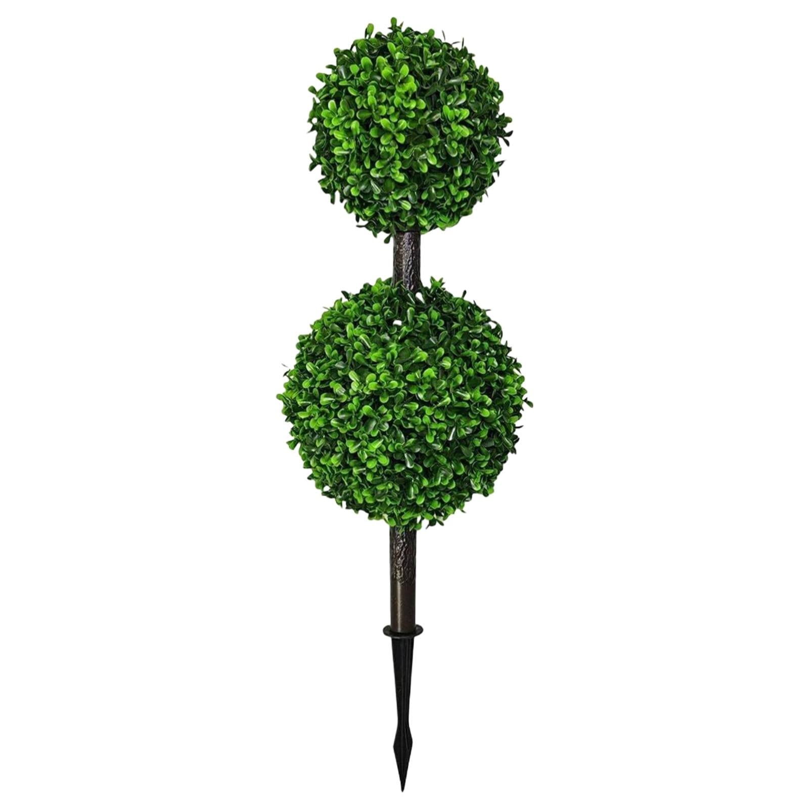 HCTSHG Artificial Boxwood Double Ball Topiary Trees Artificial Boxwood ...