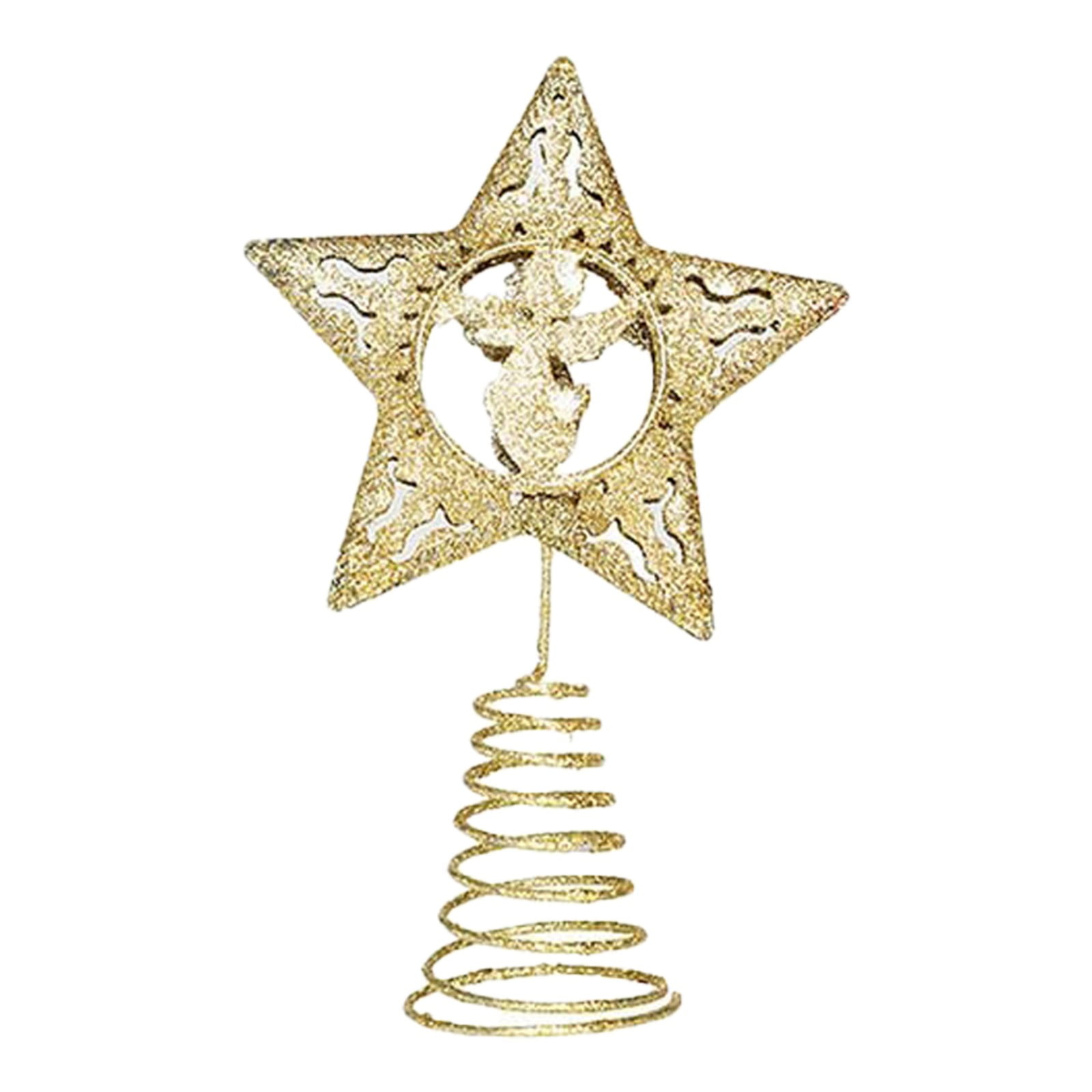 HCTSHG Christmas Tree Star Mini Silver Star Christmas Tree Topper Small ...