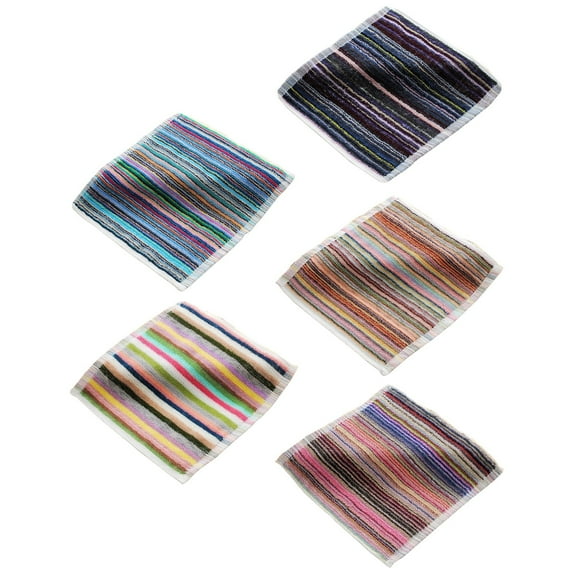 HCTSHG Colorful Striped Cotton Handkerchiefs, Multipurpose Square ...