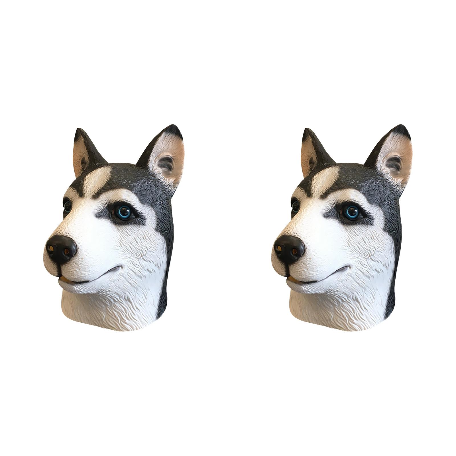 HCTSHG Dog Head Latex Full Head Realistic Masks Fancy Dress for ...