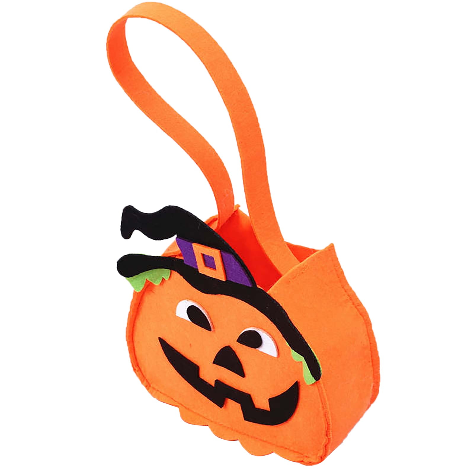 HCTSHG Halloween Trick or Treat Bag, Pumpkin Canvas Candy Tote Bucket ...