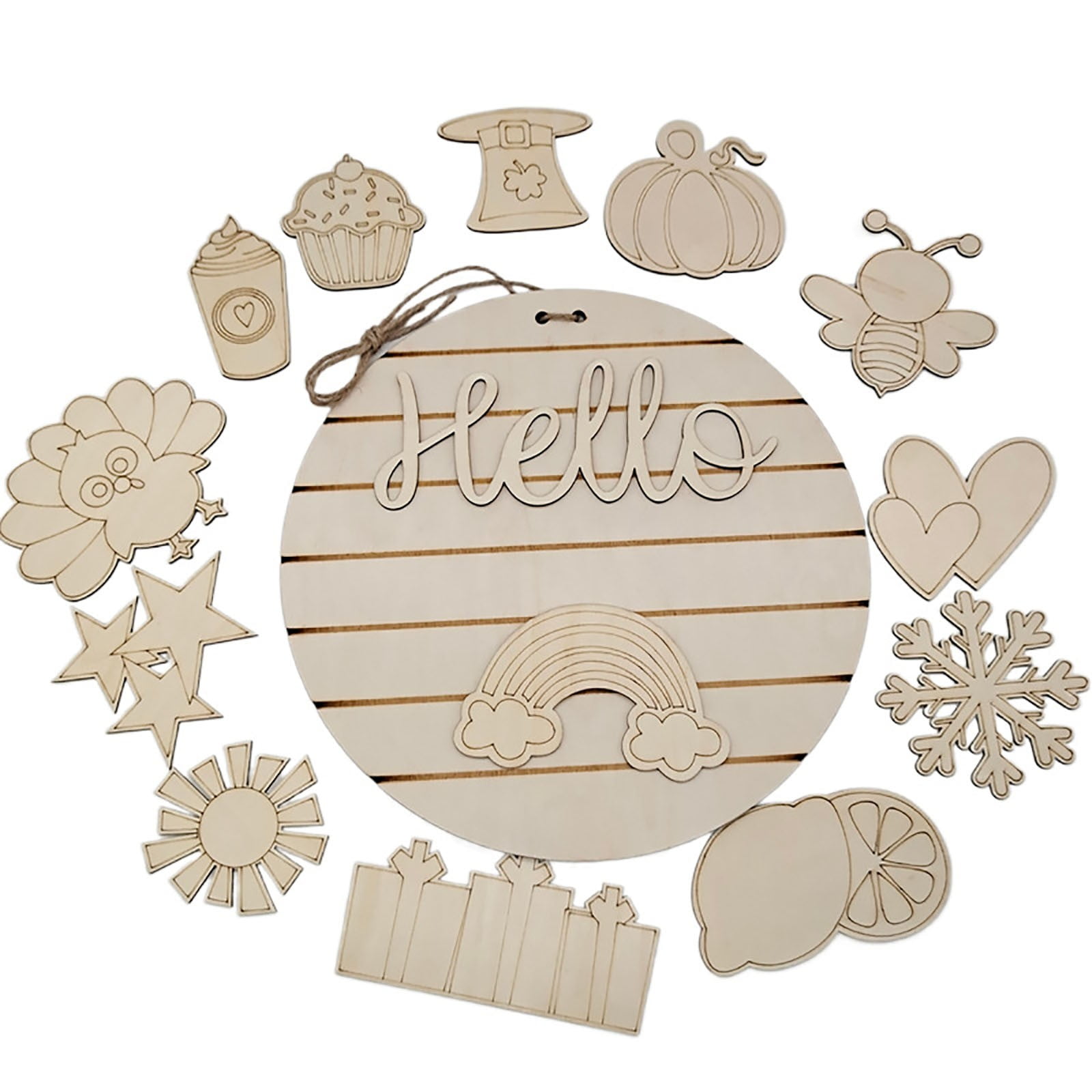 HCTSHG Interchangeable Welcome Home Sign, Seasonal Front Porch Door ...