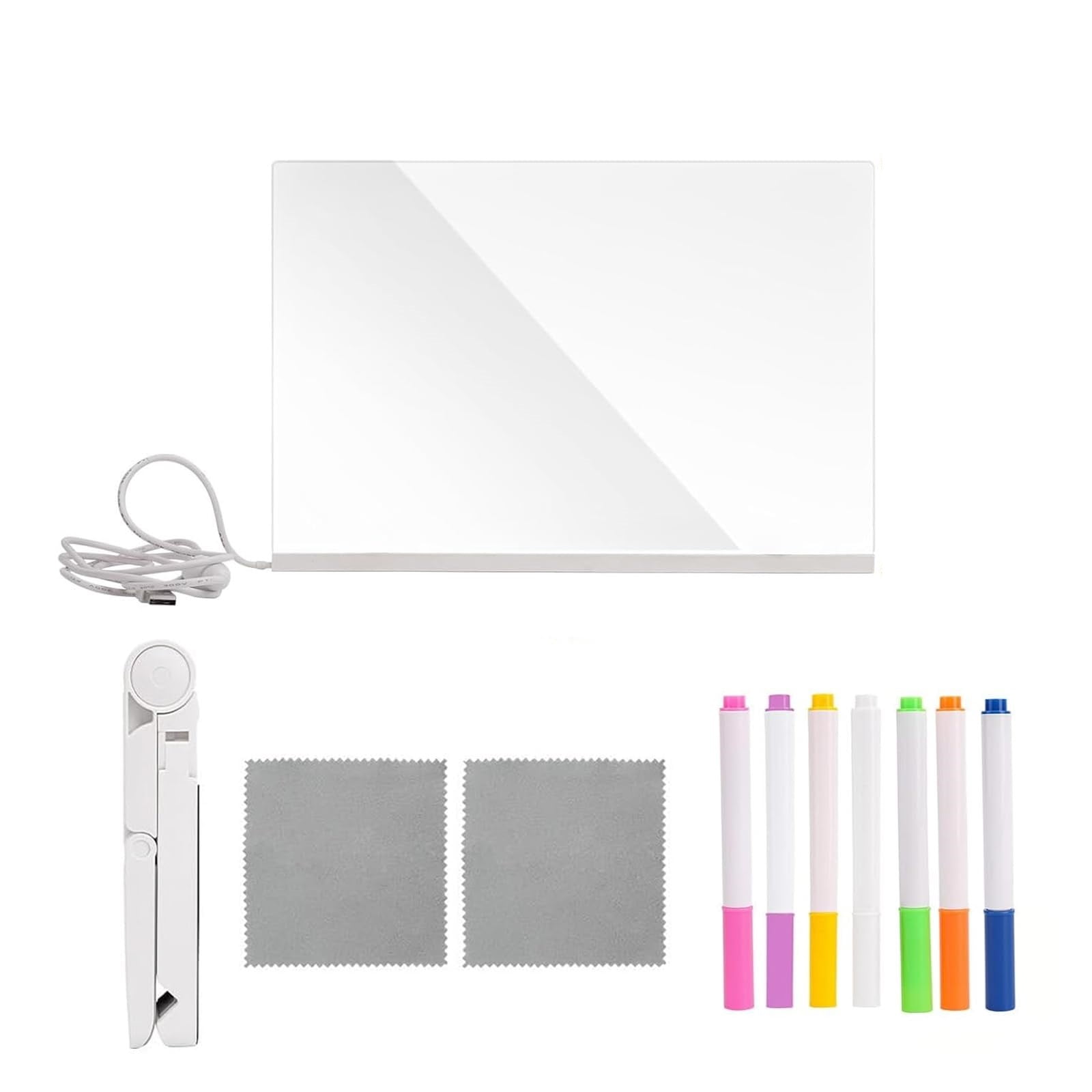 HCTSHG LED Note Board with Colors, Acrylic Dry Erase Board with Light ...