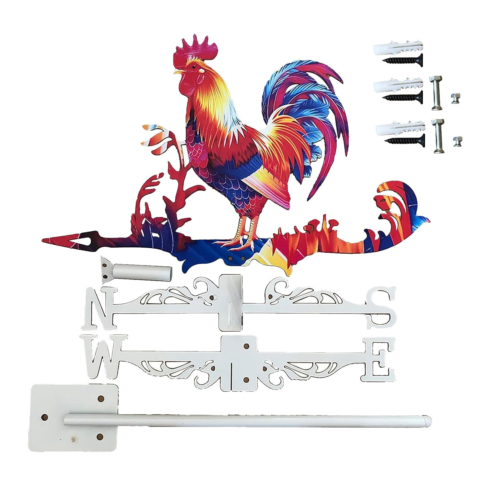 HCTSHG Metal Rooster Weathervane Metal Weather Vane Wind for Garden ...