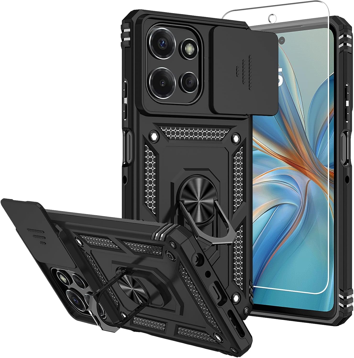 HCTian for Moto G Power 5G 2025 Case,with Screen Protectors and Camera ...