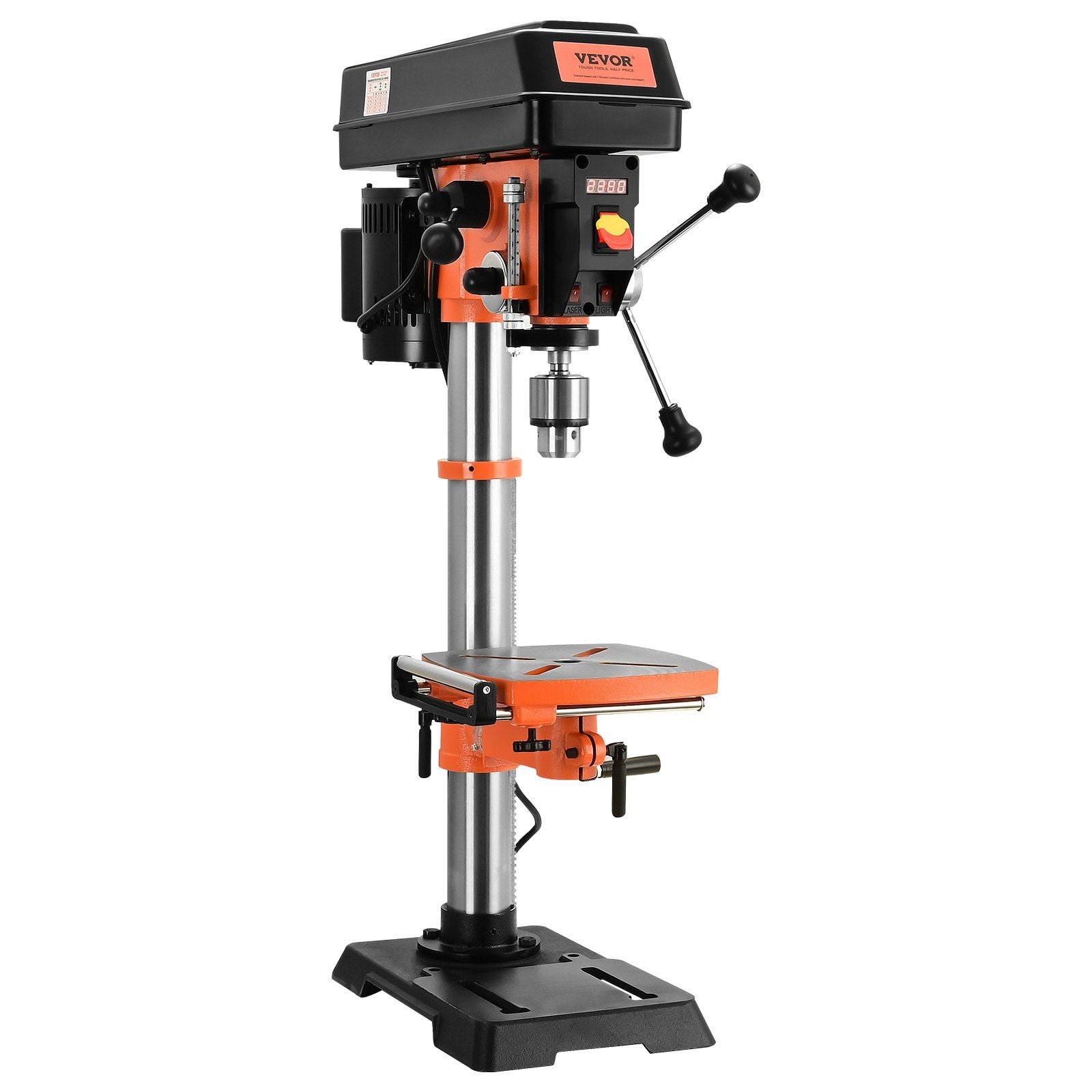HCY 12 in Benchtop Drill Press, 5 Amp 120V, Variable Speed Cast Iron ...