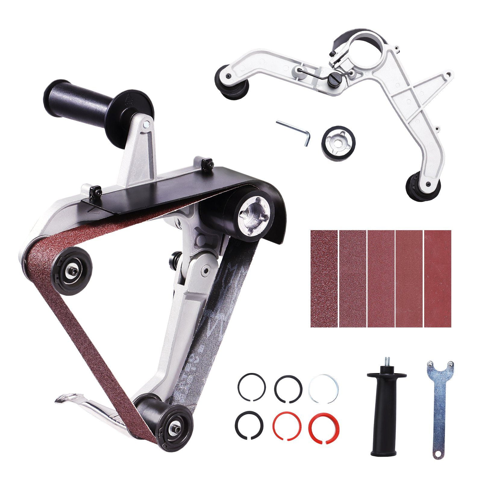 HCY Belt Sander Adapter for Angle Grinder, Pipe or Tube Sanding ...
