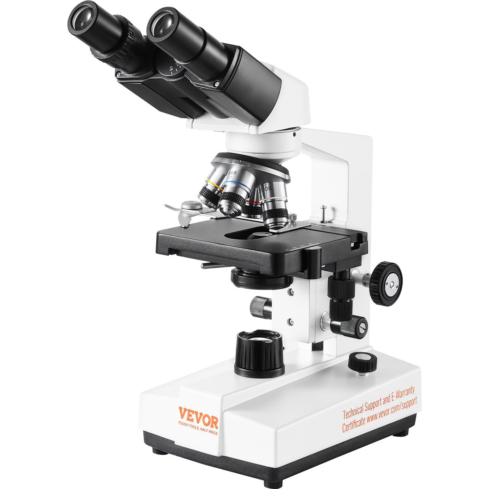 HCY Binocular Compound Microscope, 40X-2500X Magnification, Binocular ...
