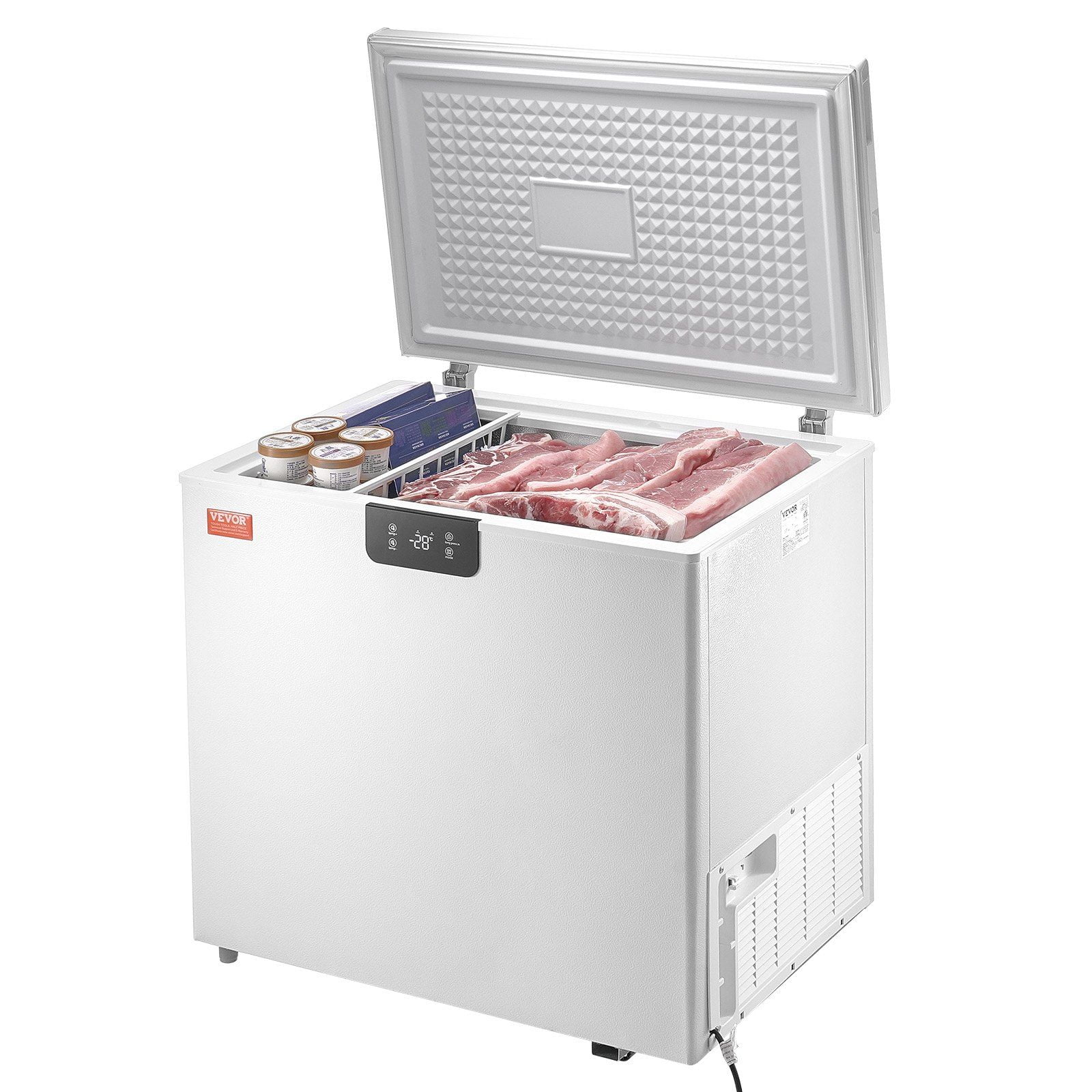 HCY Chest Freezer, 5.4 Cu.ft / 153 L Compact Deep Freezer, Free ...