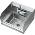 HCY Commercial Hand Sink with Faucet and Side Splash, NSF Stainless ...