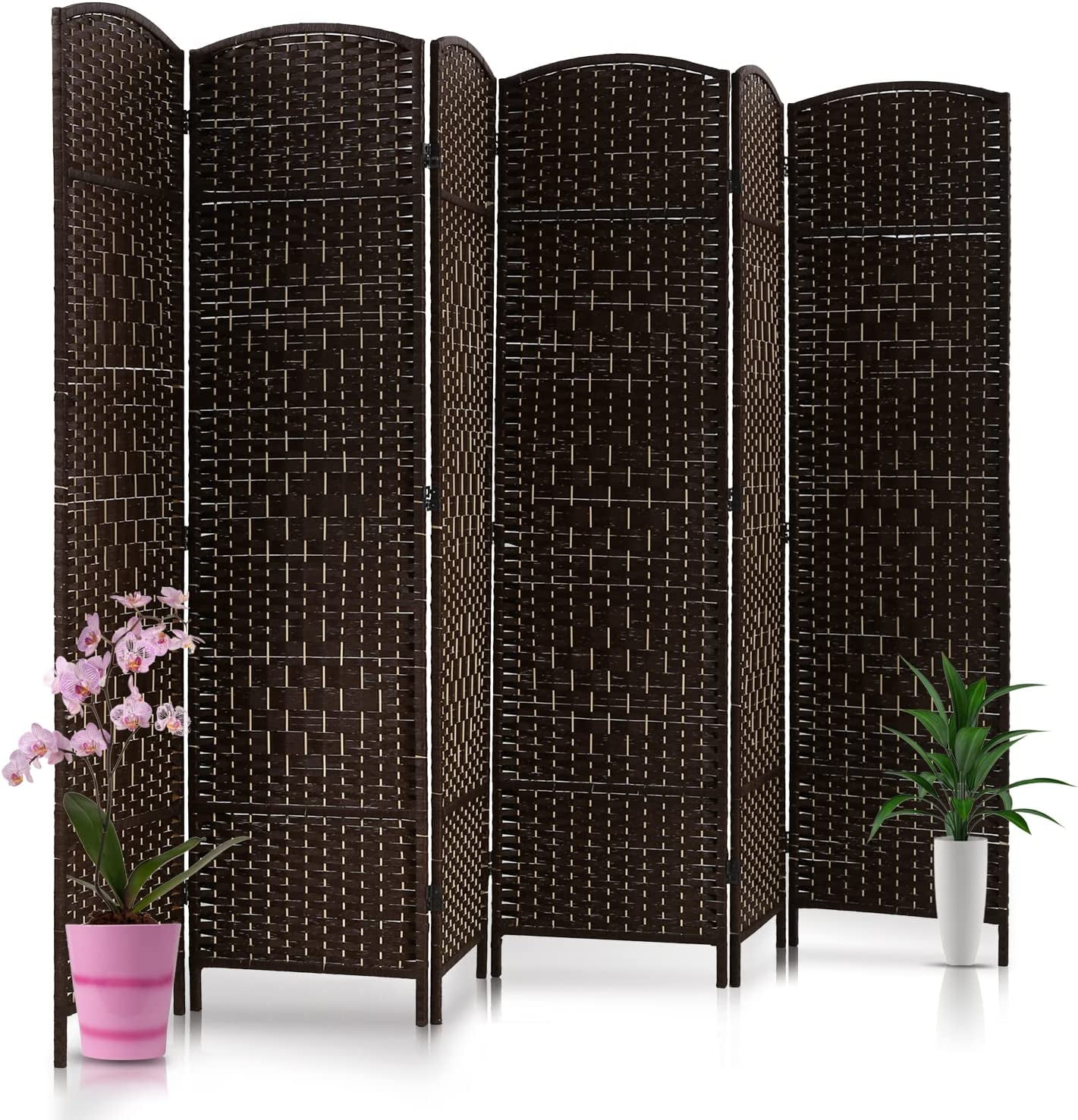 HCY Divider Room Panel, Room Dividers 6 Panel 6 Ft Folding Privacy ...
