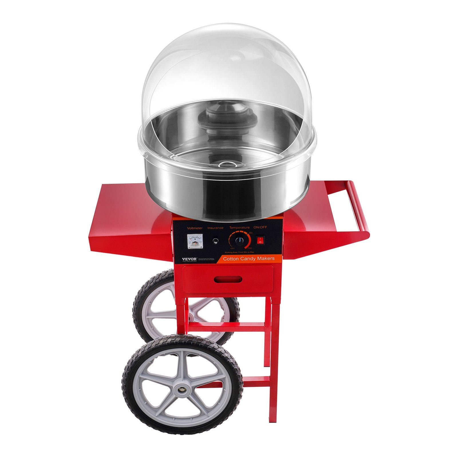 HCY Electric Cotton Candy Machine with Cart, 1000W Commercial Candy ...