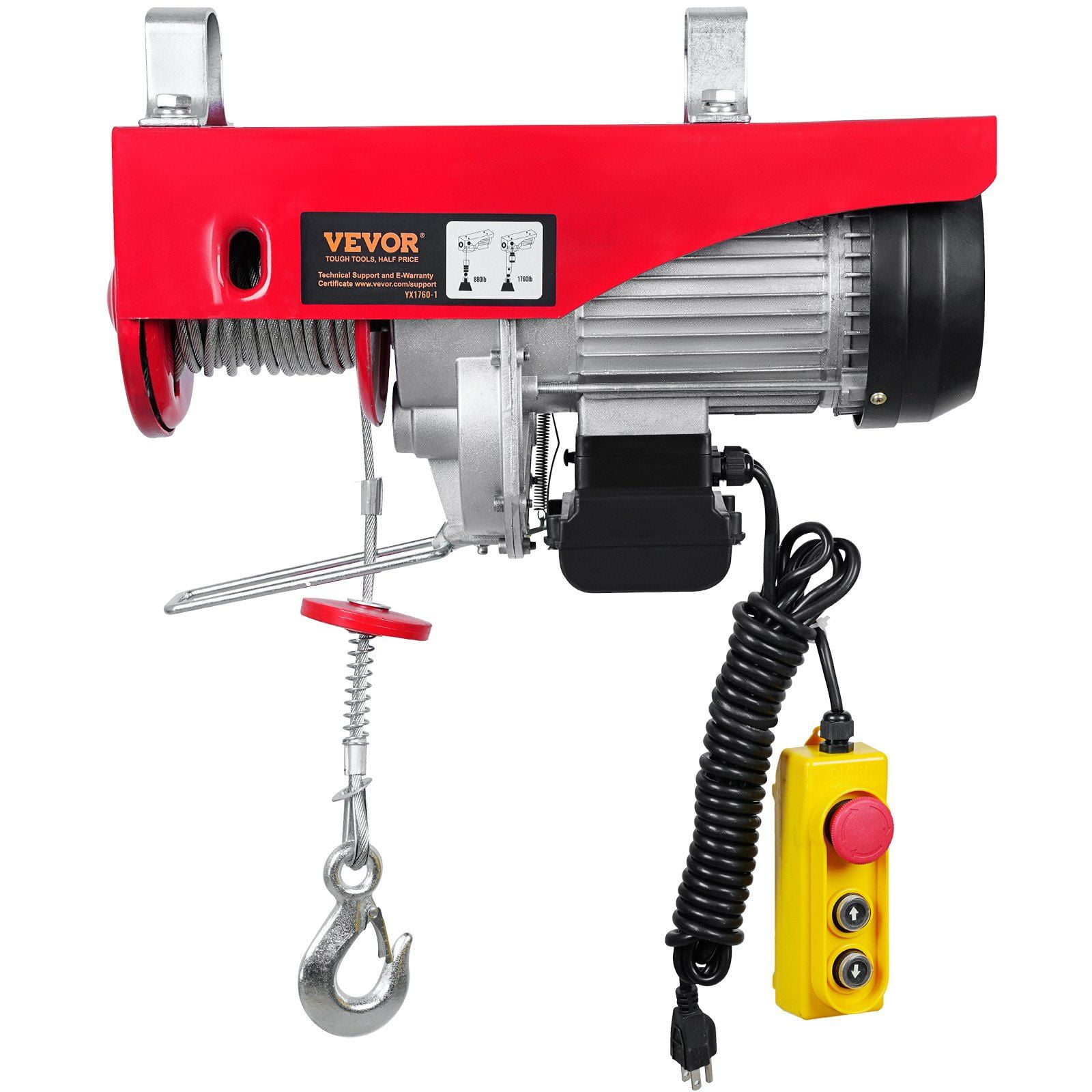 HCY Electric Hoist 1760lbs with 14ft Wired Remote Control, Electric ...