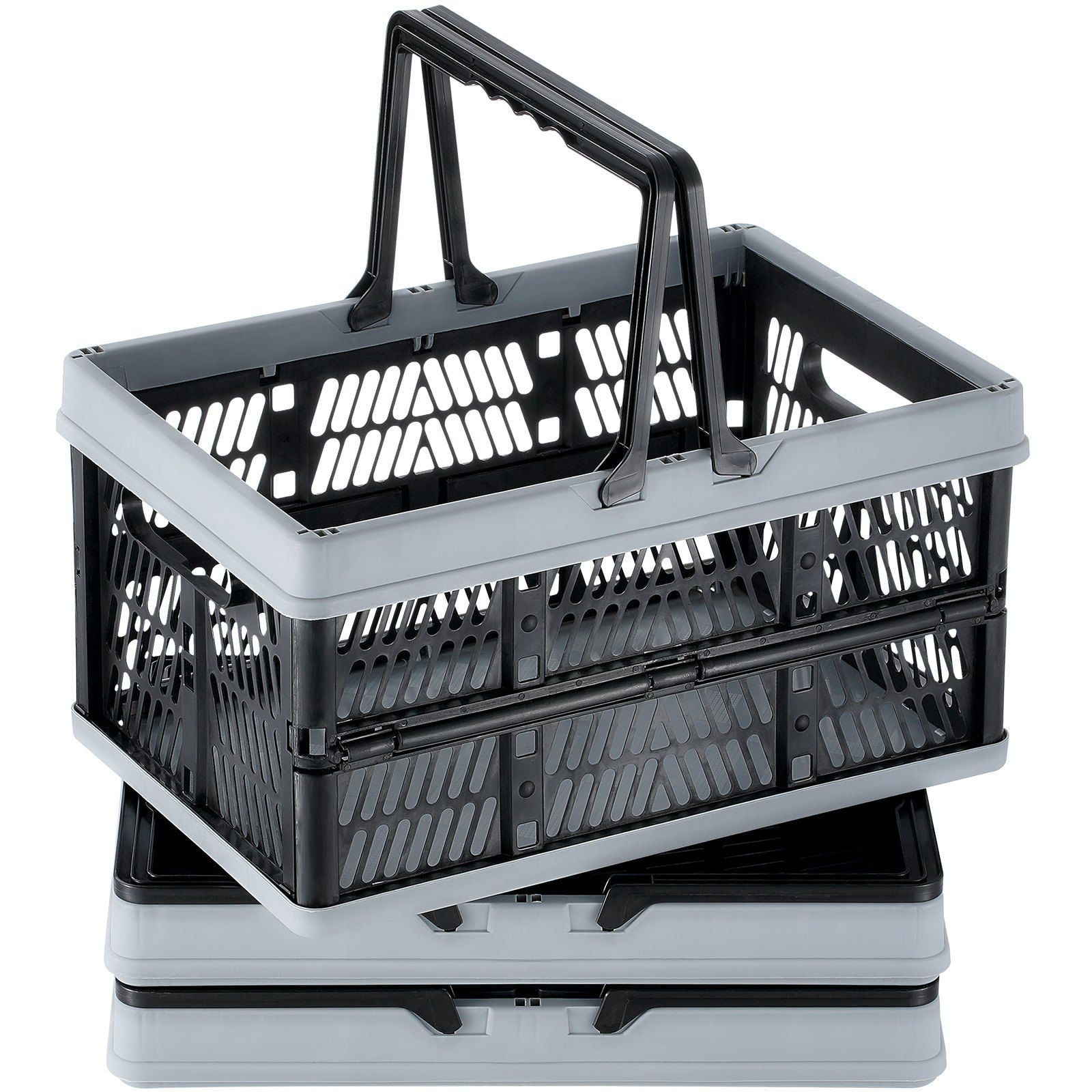 HCY Foldable Shopping Basket Portable Grocery Basket 3PCS 16L with ...
