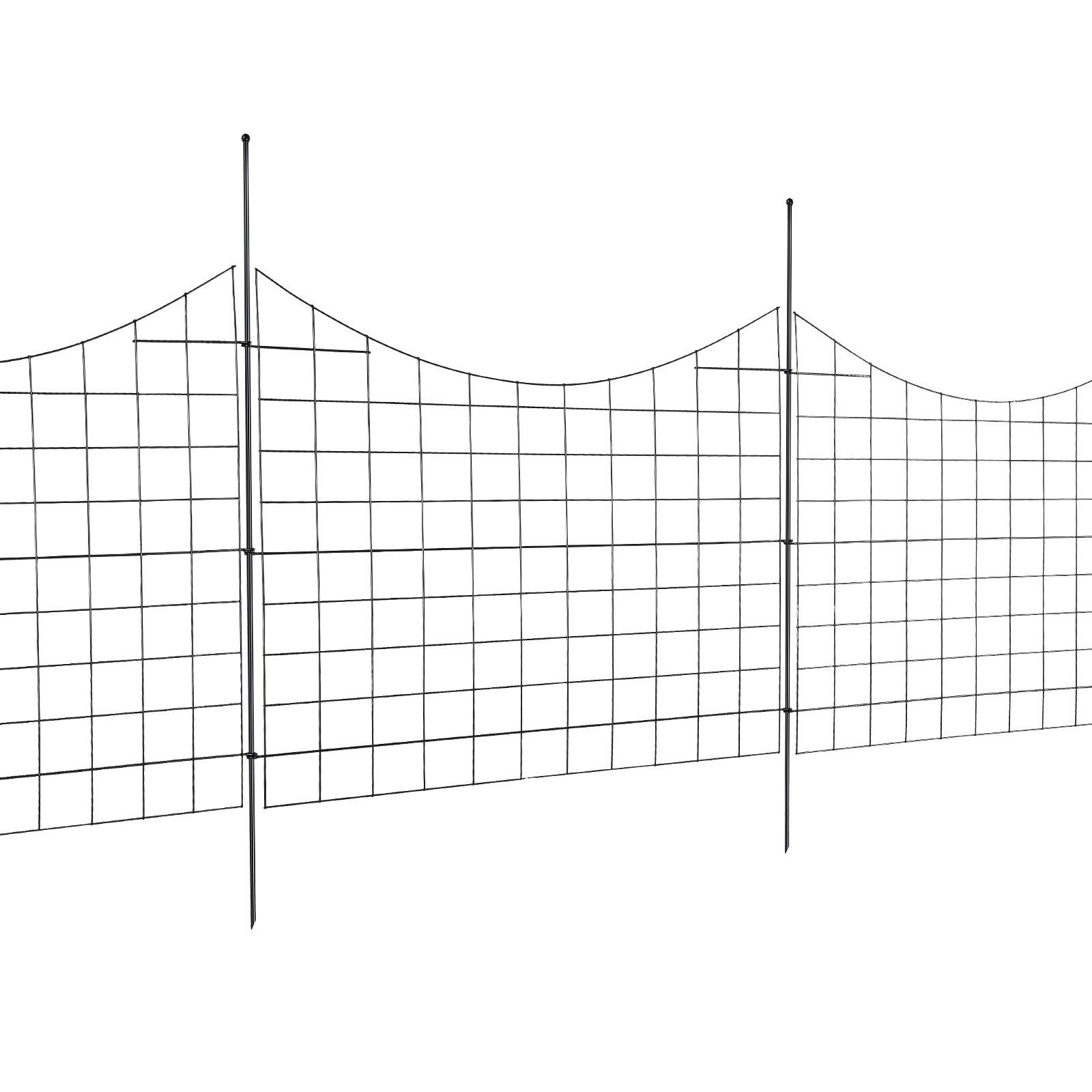 HCY Garden Fence, 36.6in(H) x12ft(L) Animal Barrier Fence, Underground ...