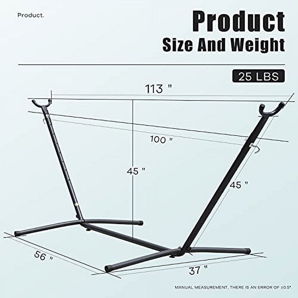 HCY, Hammock Stand, 2 Person Hammock Stand 550lbs Capacity Hanging ...