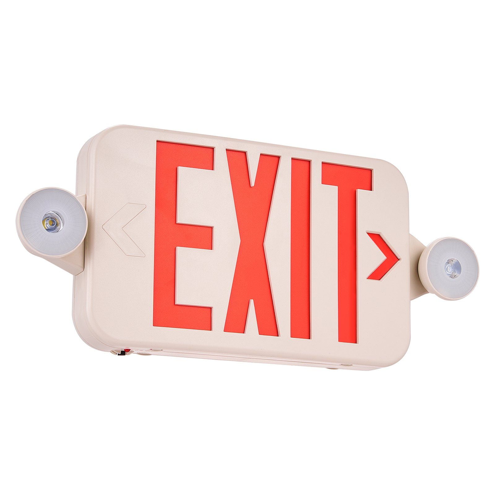 HCY LED Exit Sign with Emergency Lights, Two LED Adjustable Heads ...