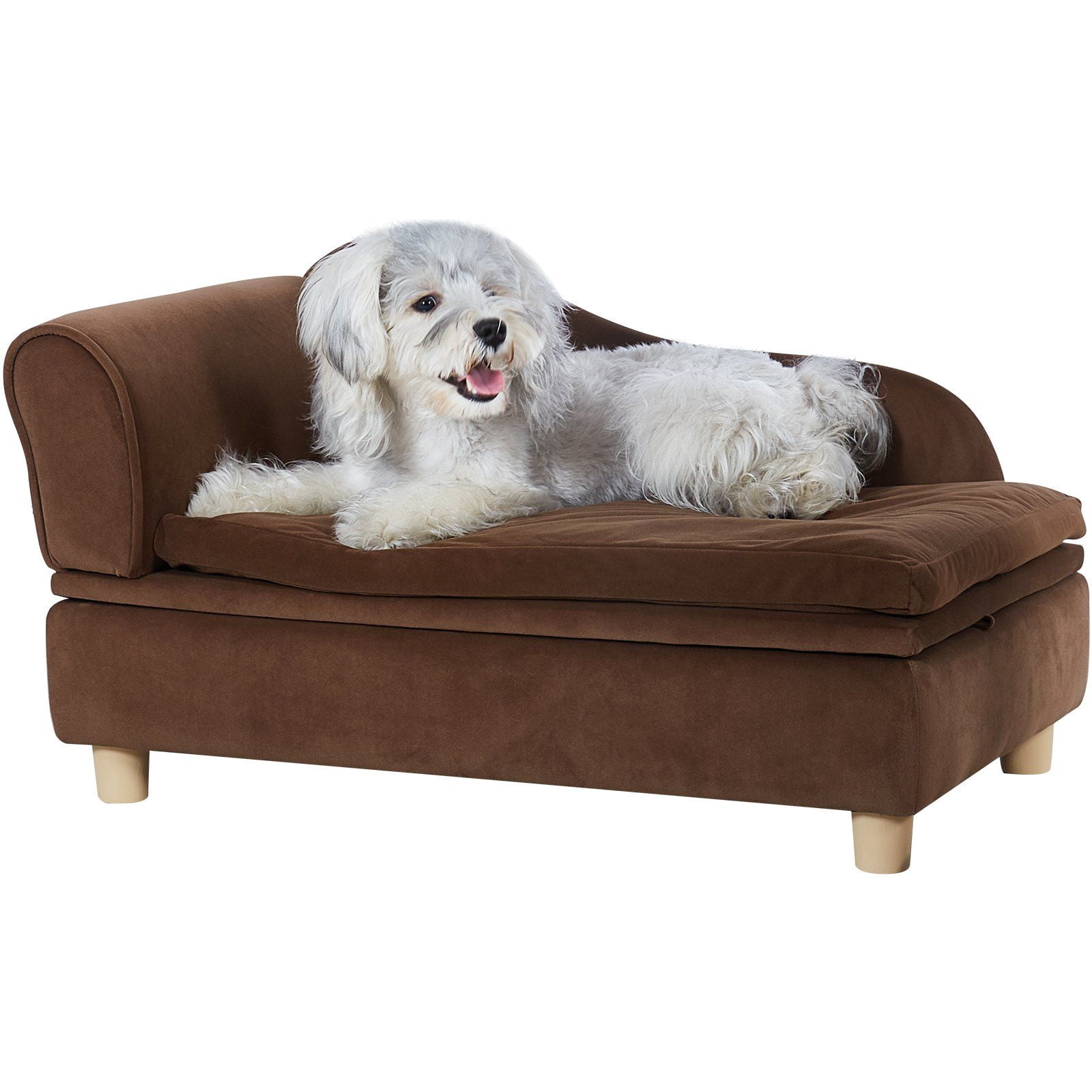 HCY Pet Sofa, Dog Couch for Medium-Sized Dogs and Cats, Soft Velvety ...