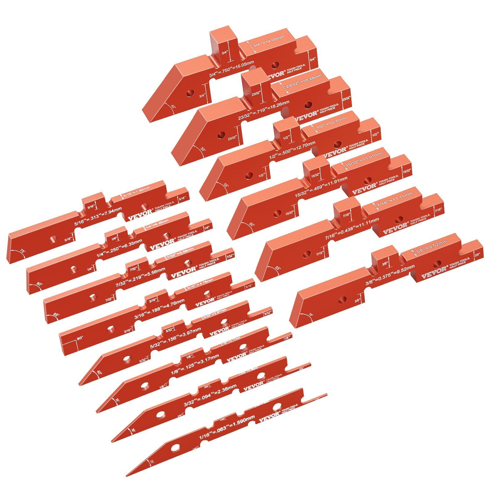 HCY Router Table Setup Bars, 14 pcs, Precision Aluminum Setup Blocks ...