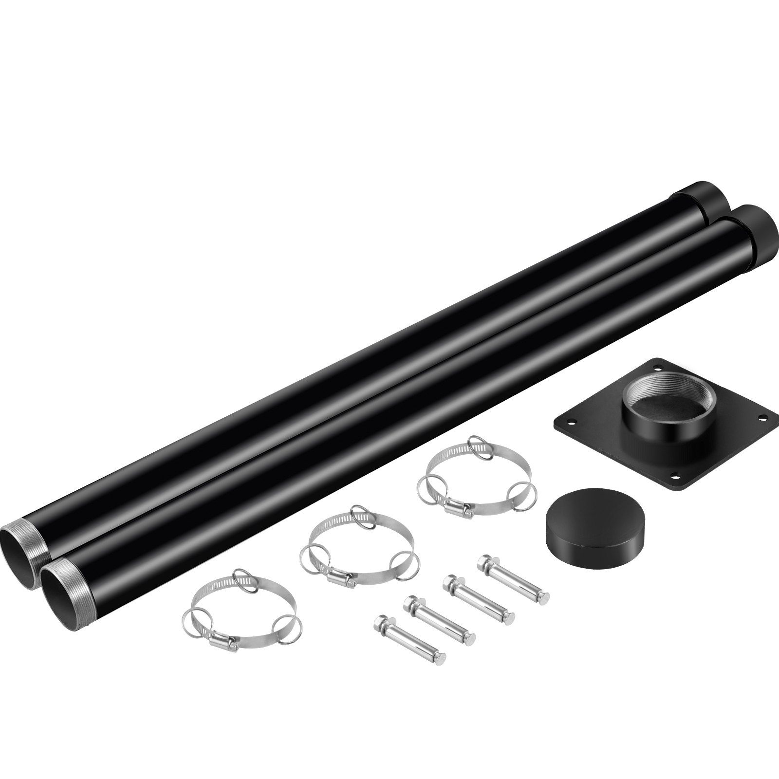 HCY Sun Shade Post, 85" Shade Sail Post, 3" Diameter Sail Pole, Steel ...