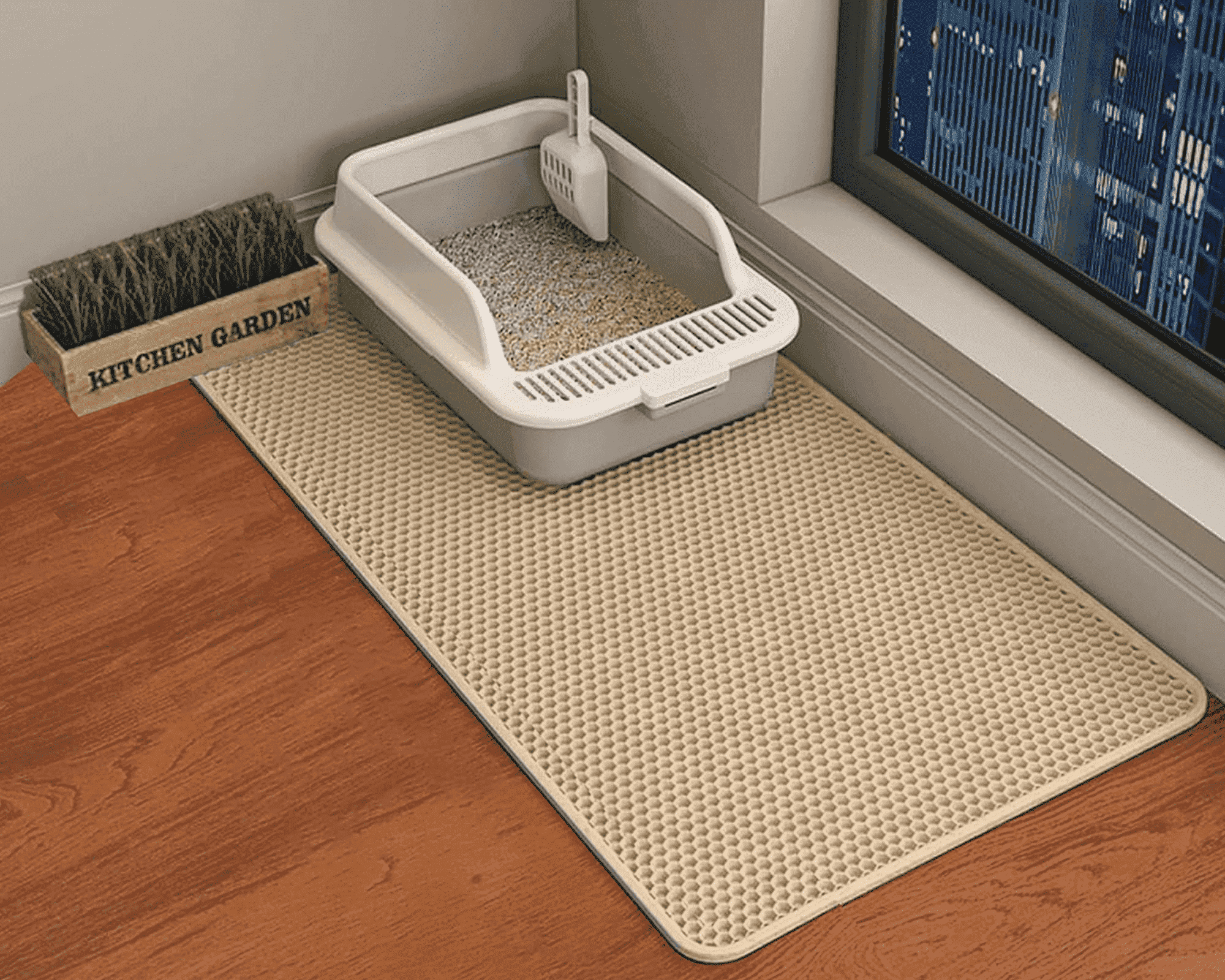 HCY&WLD, Cat Litter Mat, 45"x26" Extra Large, Waterproof Double Layer ...