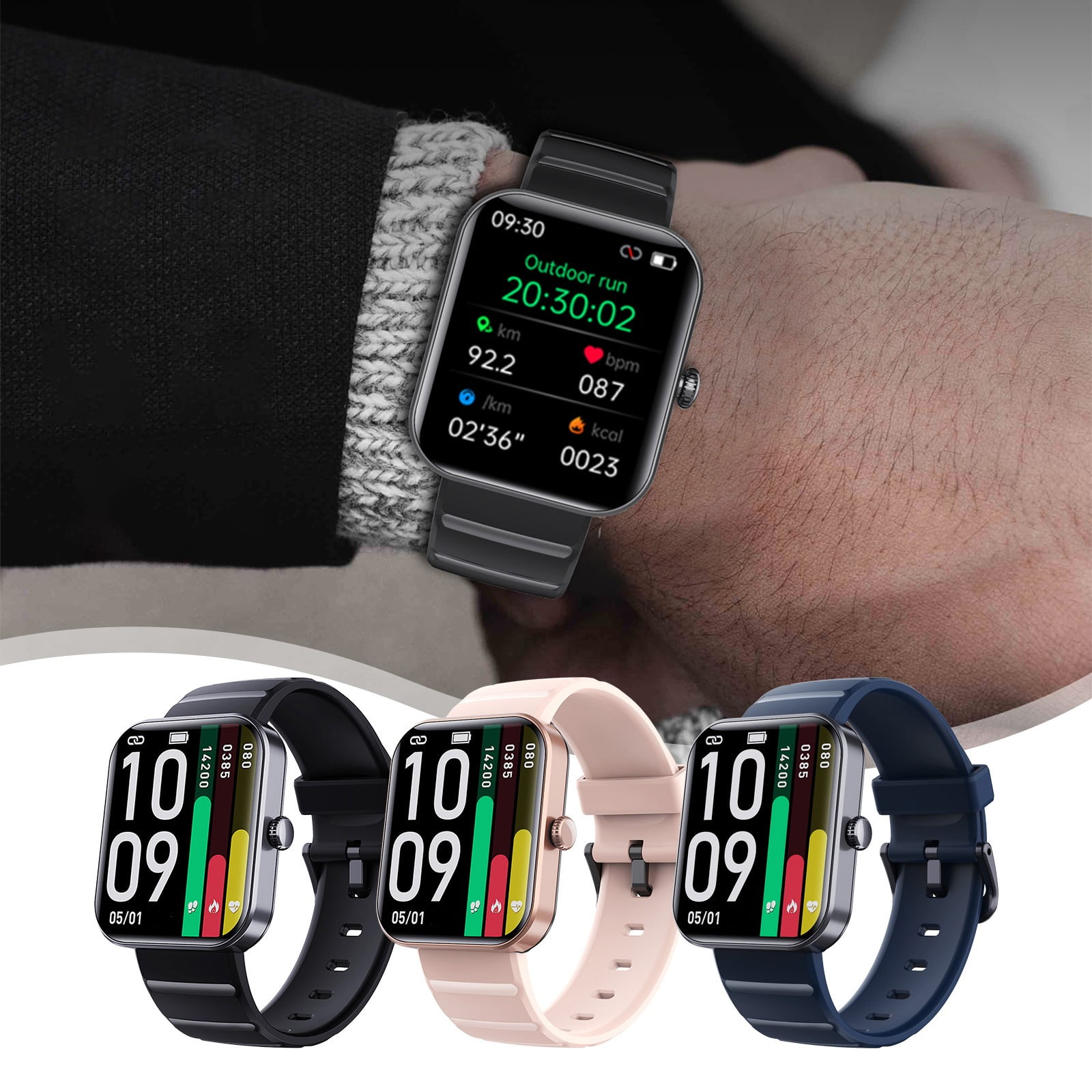 HD 1.9 Inch Large Screen Smartwatch, 100+ Dial Message Reminder, Sports ...