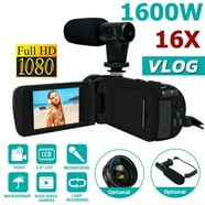 Portable Vlog Video Camera Camcorder with Microphone for YouTube, FHD ...