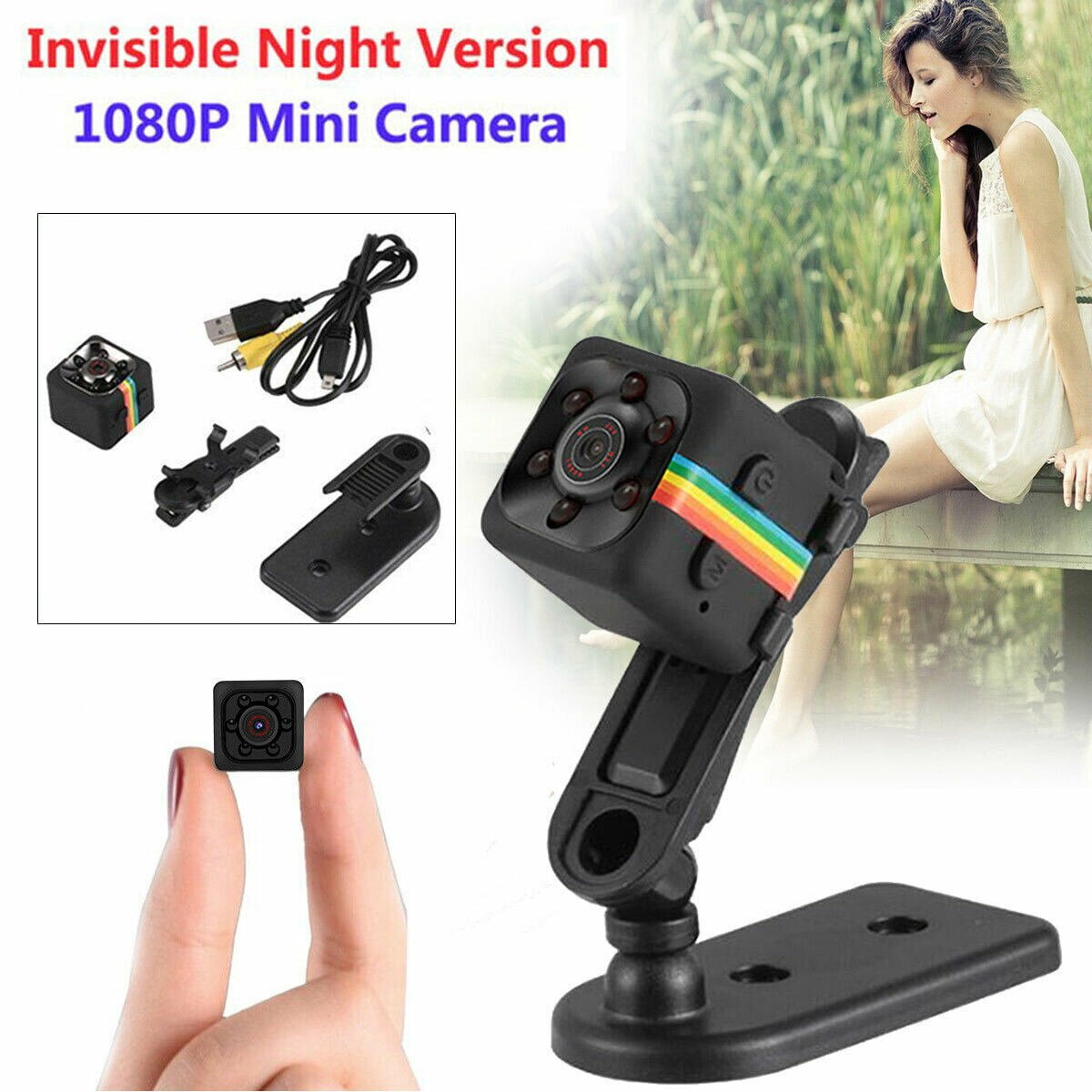 Dazone Mini 1080P Infrared Night Vision Car Dash Camera, Black ...