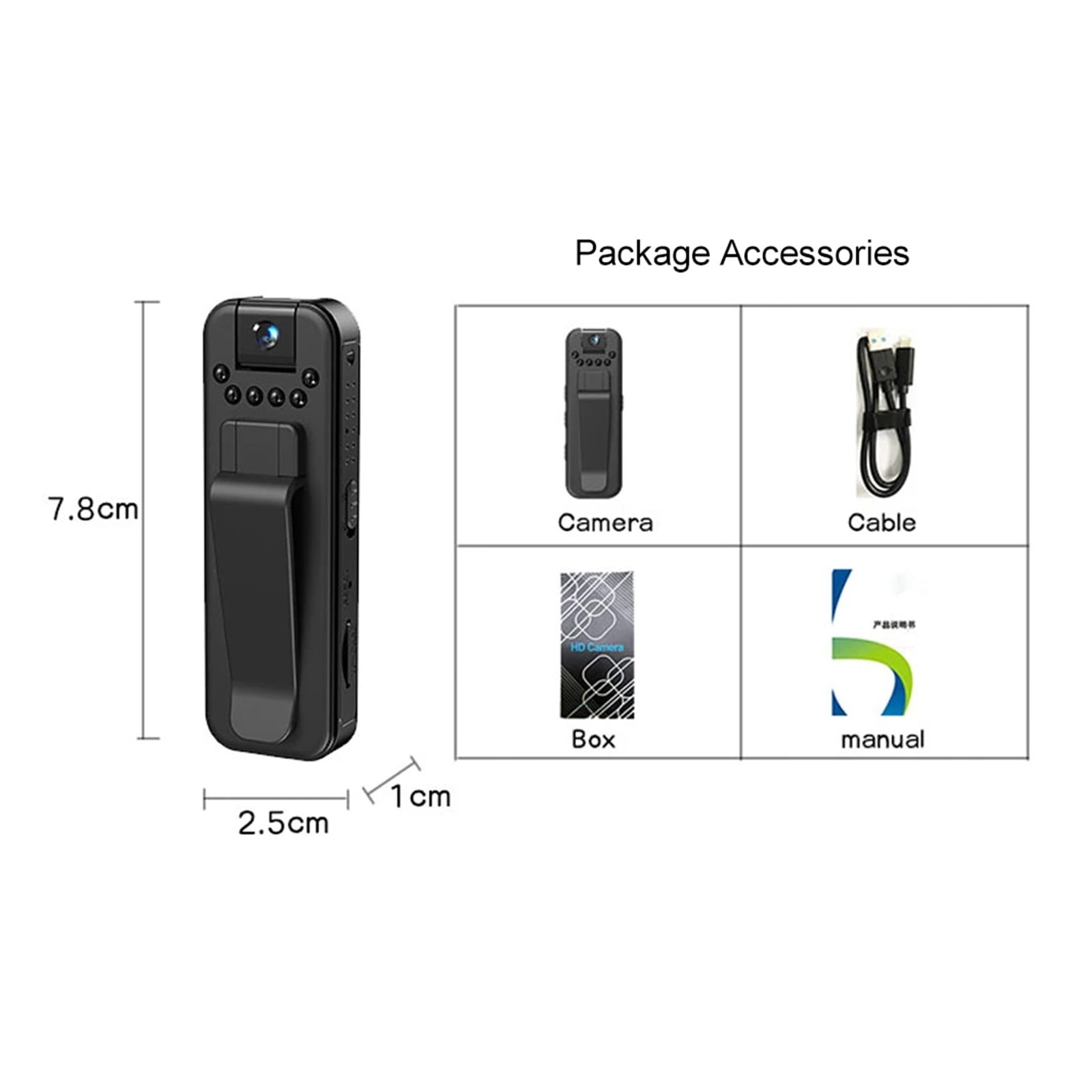HD 1080P Mini Camera Portable Small Digital Video Recorder Police Body ...