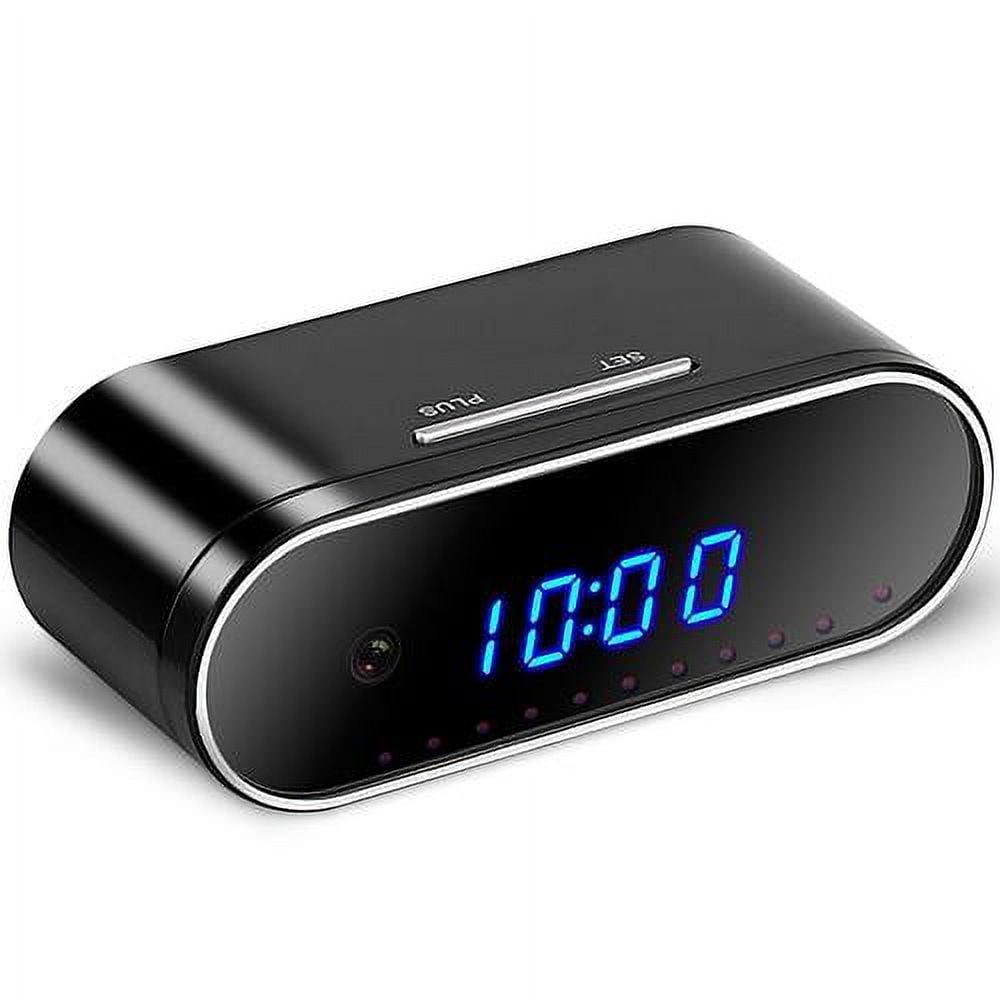 HD 1080P WiFi Alarm Clock Camera Wireless Security Camera Monitor Video ...
