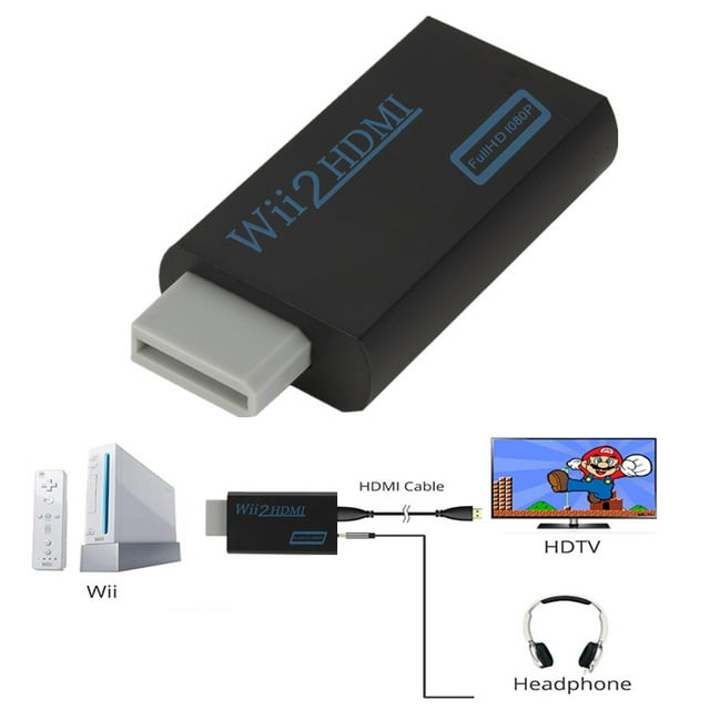 HD 1080P Wii To HDMI-compatible Converter Adapter Full HD 720P 1080P 3 ...