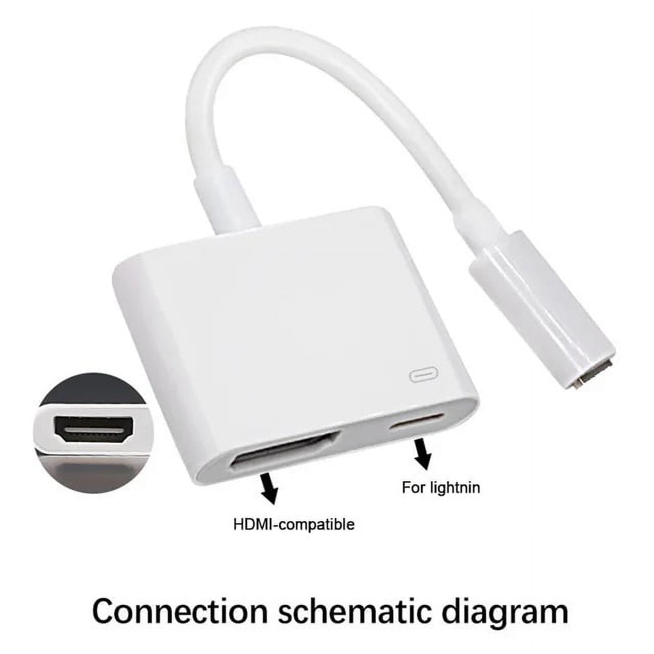 HD 1080P phone to HDMI-compatible cable Adapter for iphone to TV HD ...