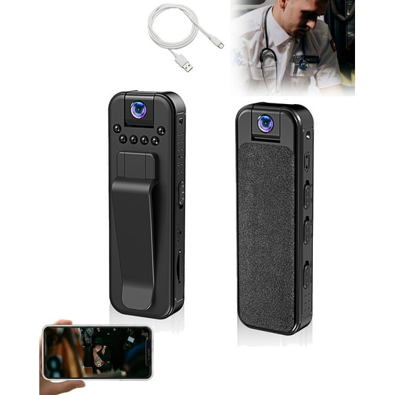 HD 1080p Rechargeable Mini Body Camera with Night Vison&rotating Lens ...