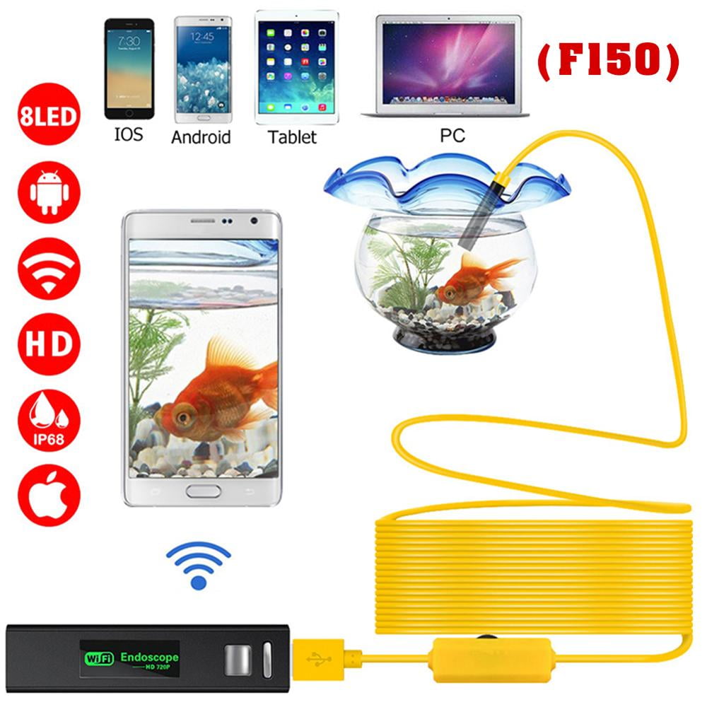 HD 1200P Endoscope 2MP 8mm Wireless Inspection Camera 1-10M Waterproof ...