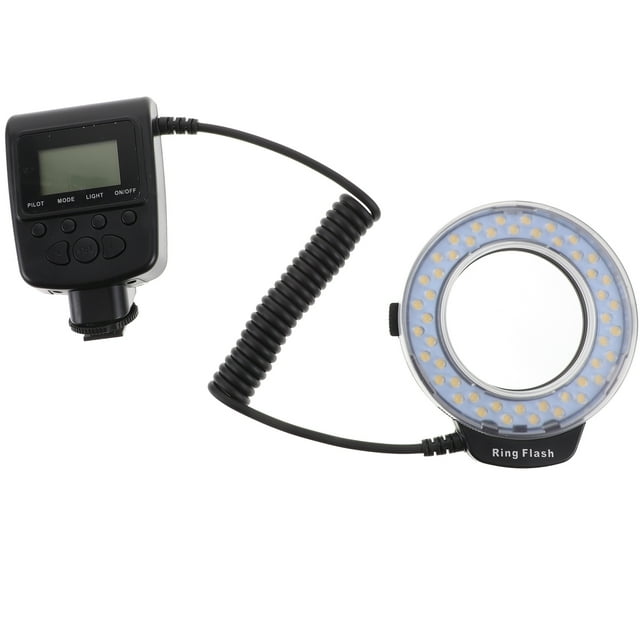 HD-130 Macro LED Ring Flash Light 48 LEDS with LCD Display Power ...