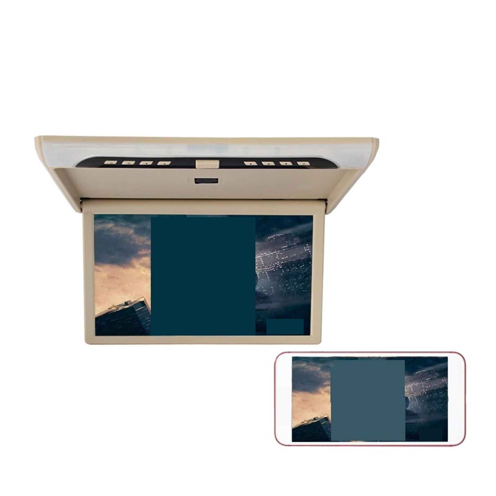 HD 1920*1080P 19 Inch Car Roof Mount Monitor Car Video Player Ceiling ...
