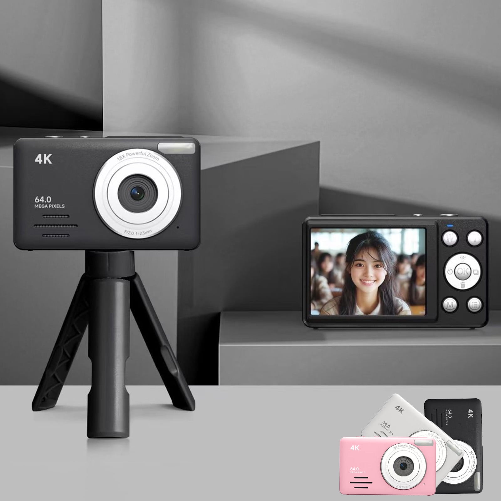 HD 2.88 Inch Display Screen CCD Camera, Learner Camera, Tripod Stand ...