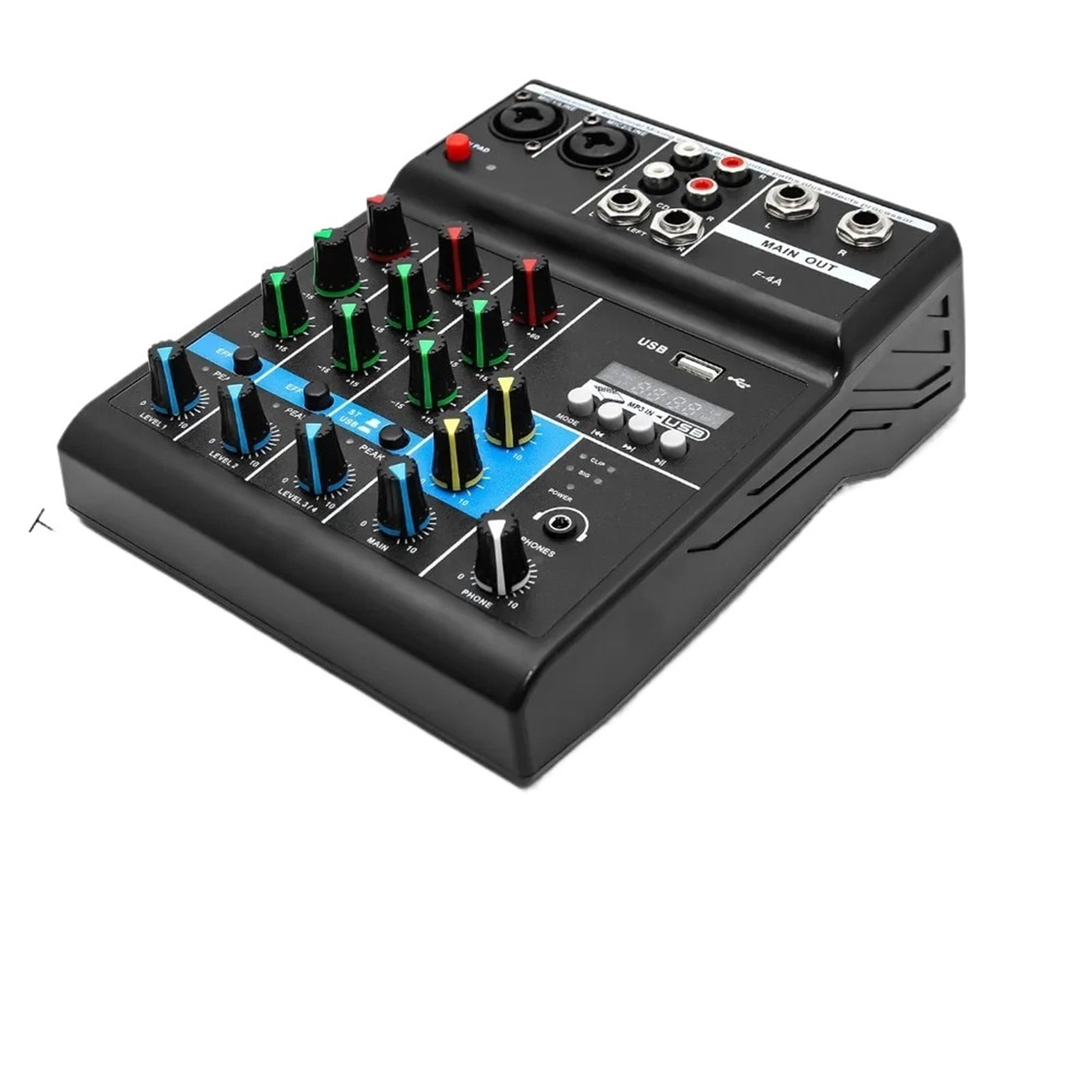 HD 4 - Way Mixer Au-dio Professional Sound With Card Effects Processor ...
