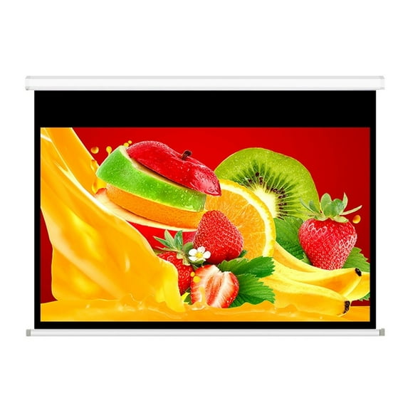 HD 4K 100" 16:9 Electric White Glass Fiber Roll-up Projector Screen For ...