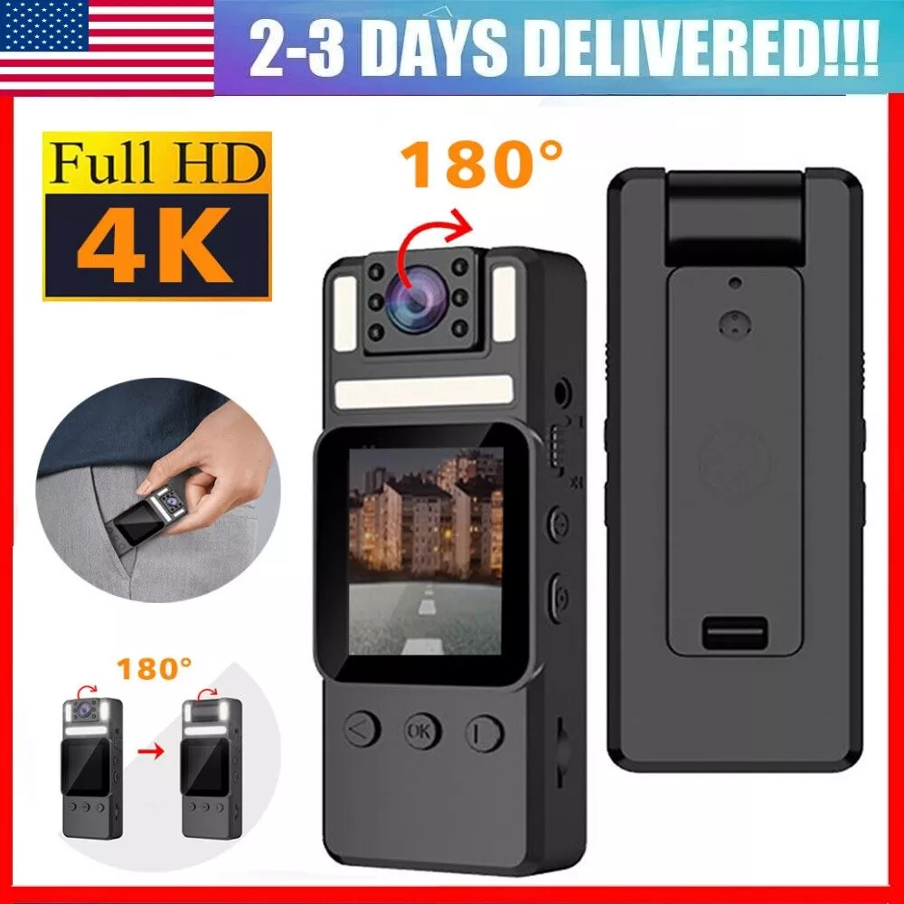 HD 4K Audio Video DVR IR Night Cam WIFI Camcorder Mini Police Body ...