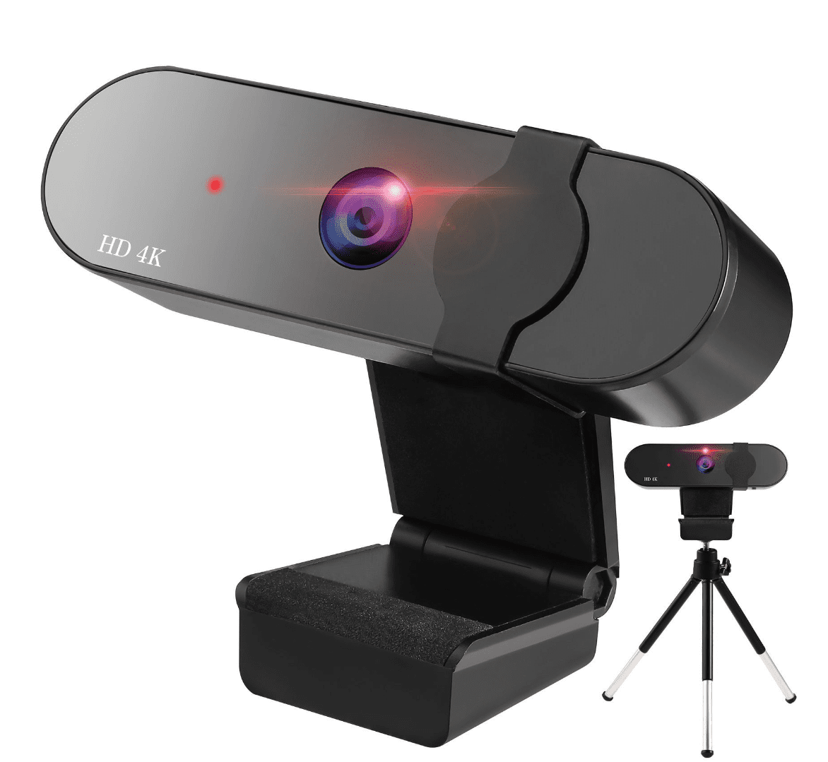 HD 4K Webcam 8MP Sensor Autofocus Webcam with Microphone, Privacy Cover ...