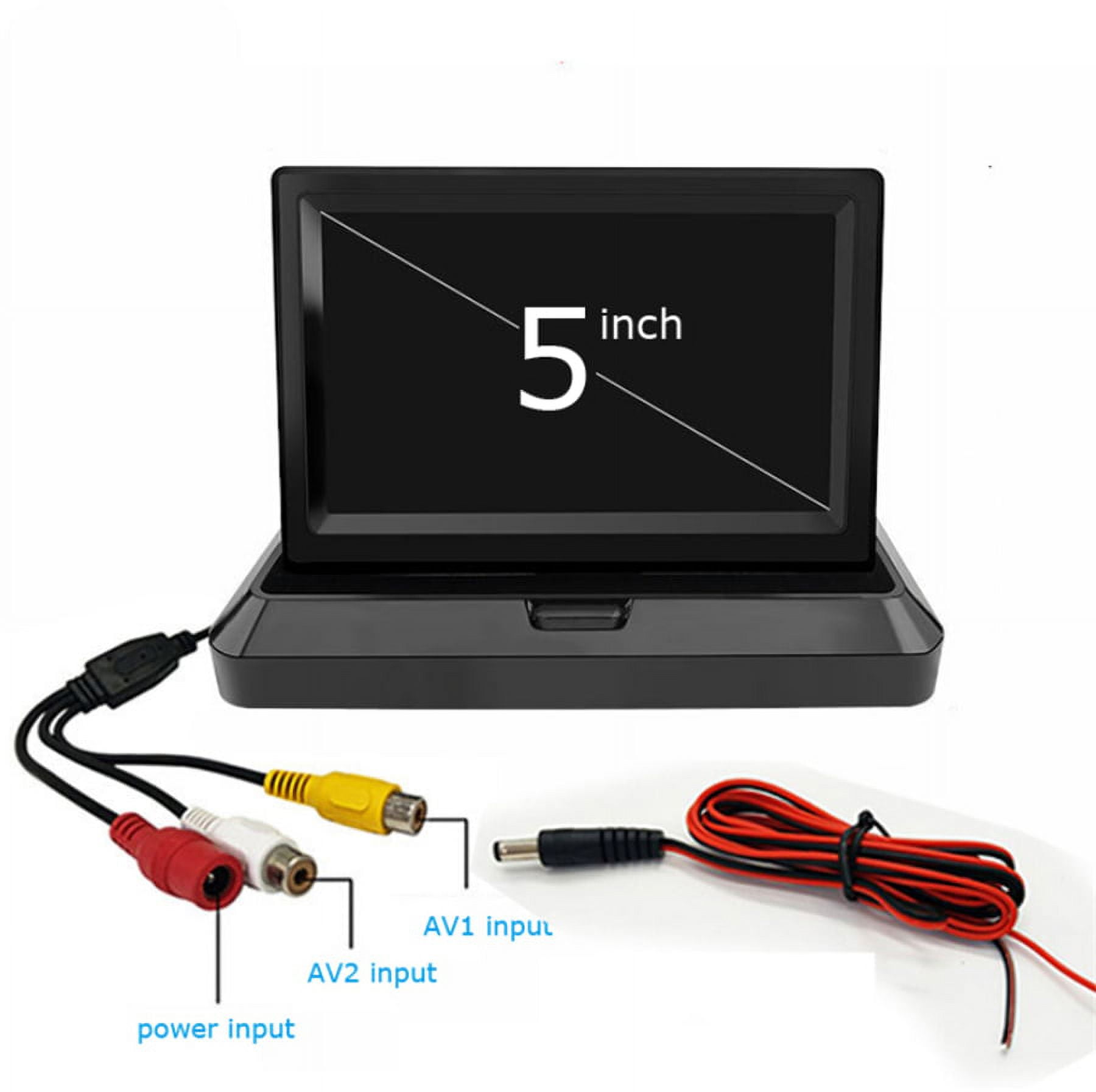 HD 800 x 480 5 inch Foldable TFT LCD Monitor Car Reverse Rear View Car ...