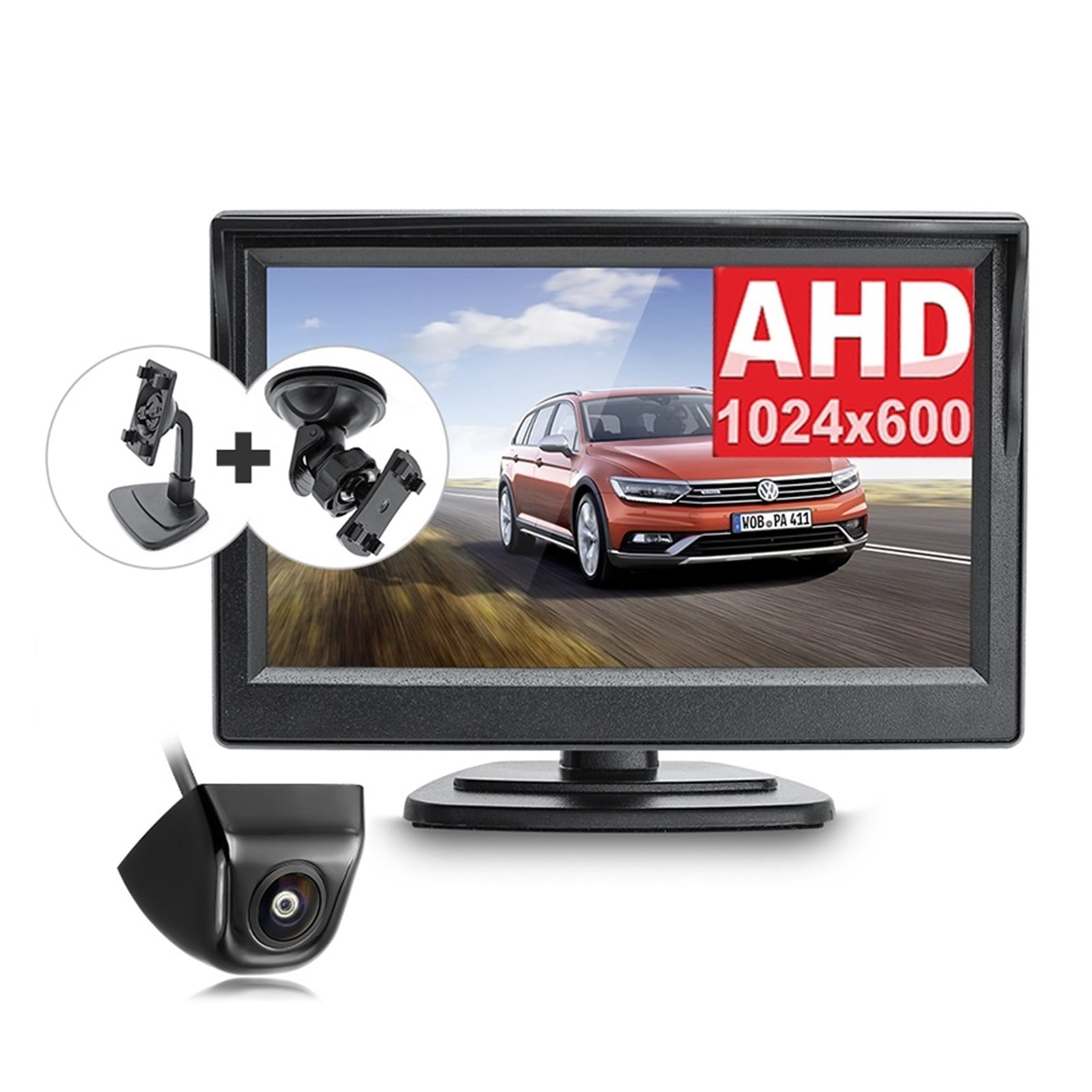 HD AHD 1920*1080P 5 Inch Car Parking Monitor With Fisheye Lens ...