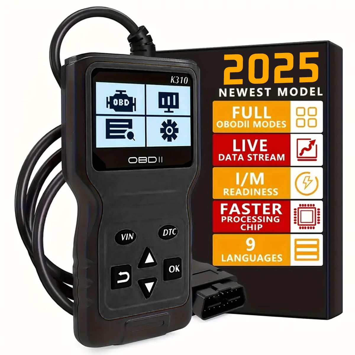 PALYTTE Classic Enhanced Universal OBD II Scanner, Read and Clear Fault ...
