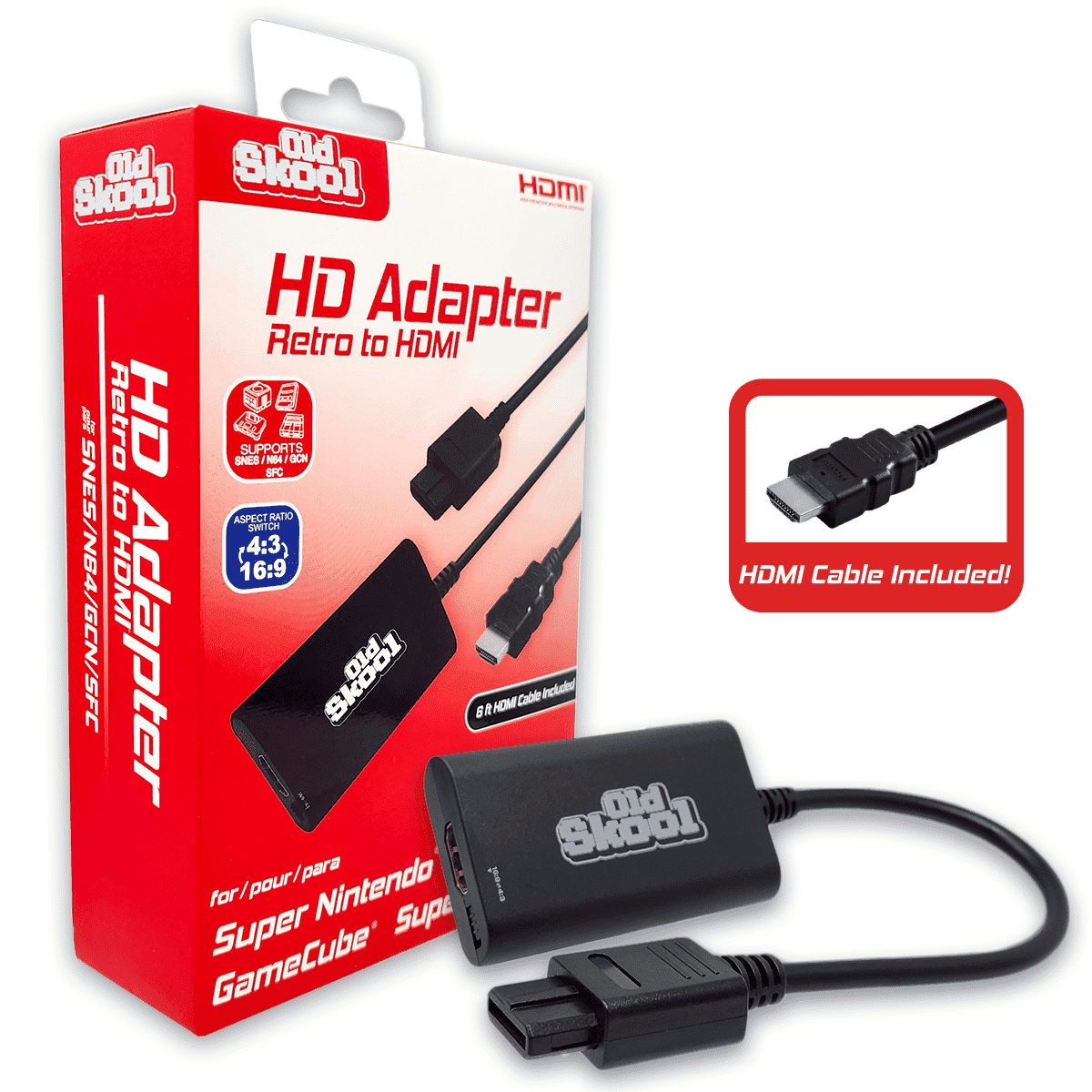 HD Adapter for SNES, Nintendo 64, Gamecube, and Super Famicom - Walmart.com
